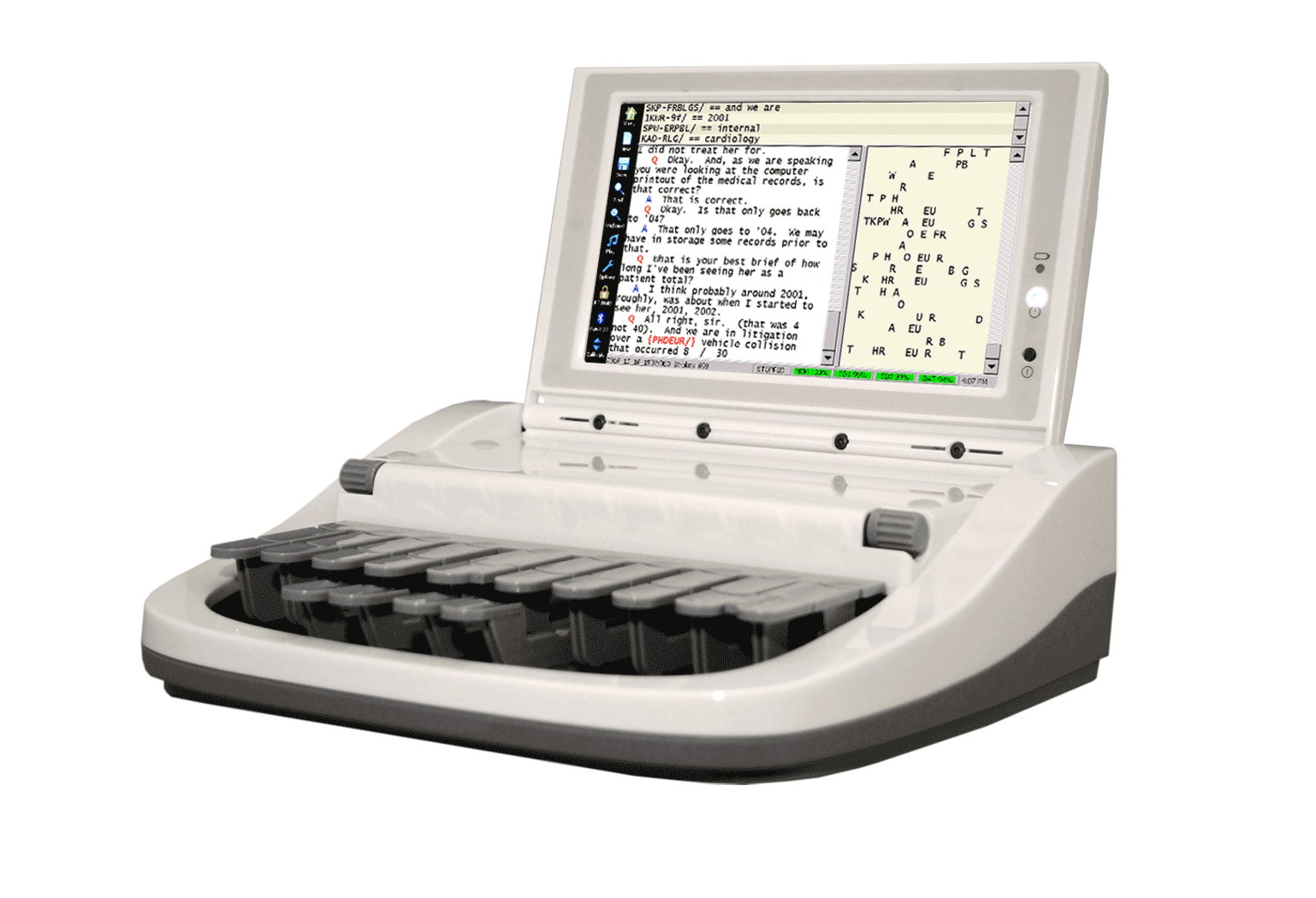 What are the types of stenography machines and tools used? | Vernon ...